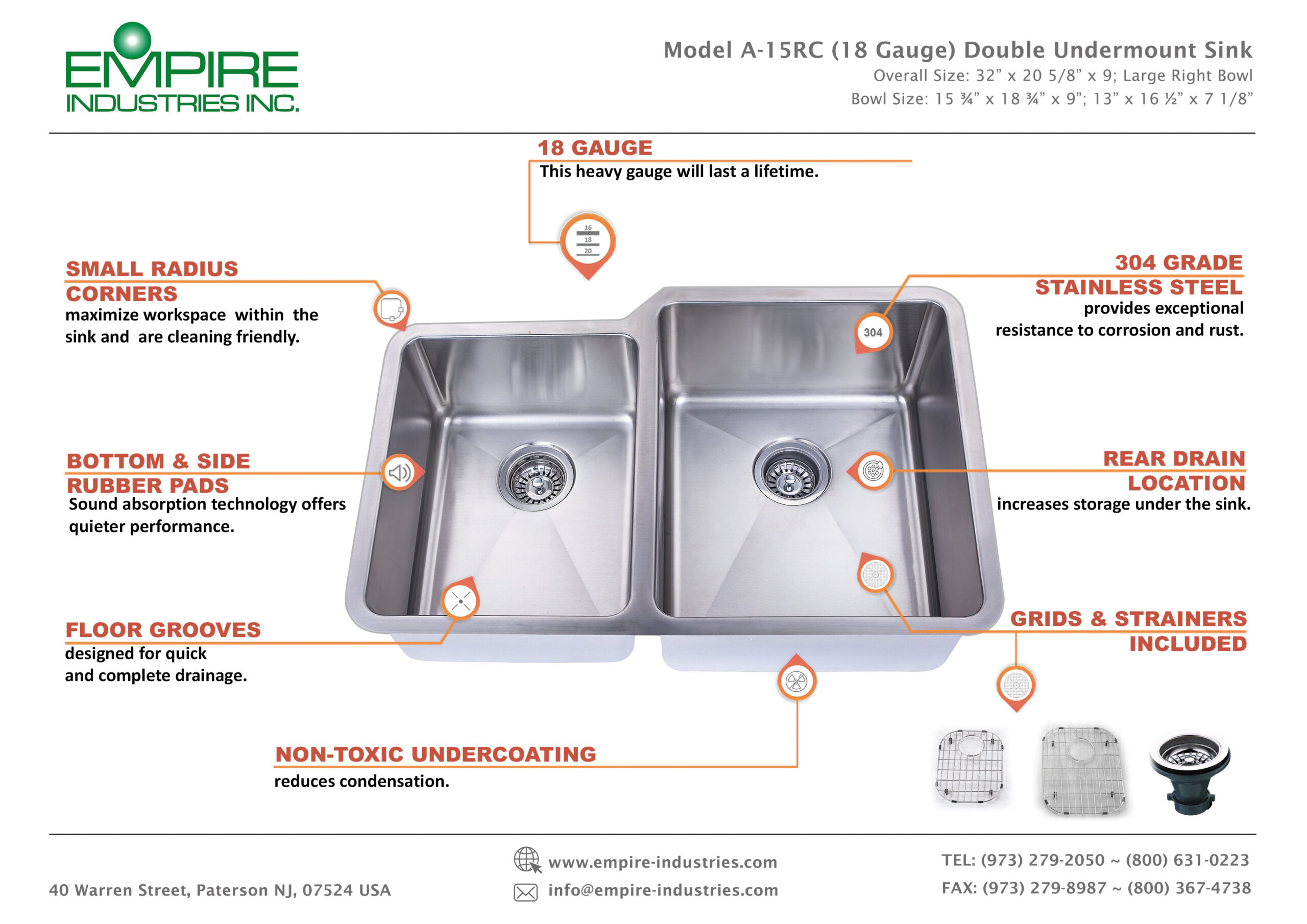 Atlas 18-gauge Undermounts « Empire